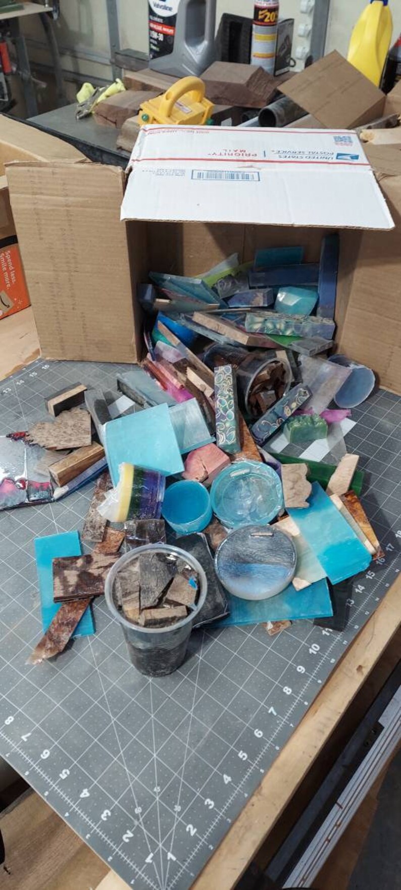 Large Flat Rate Box Filled With Hybrid Epoxy Cutoffs - Etsy