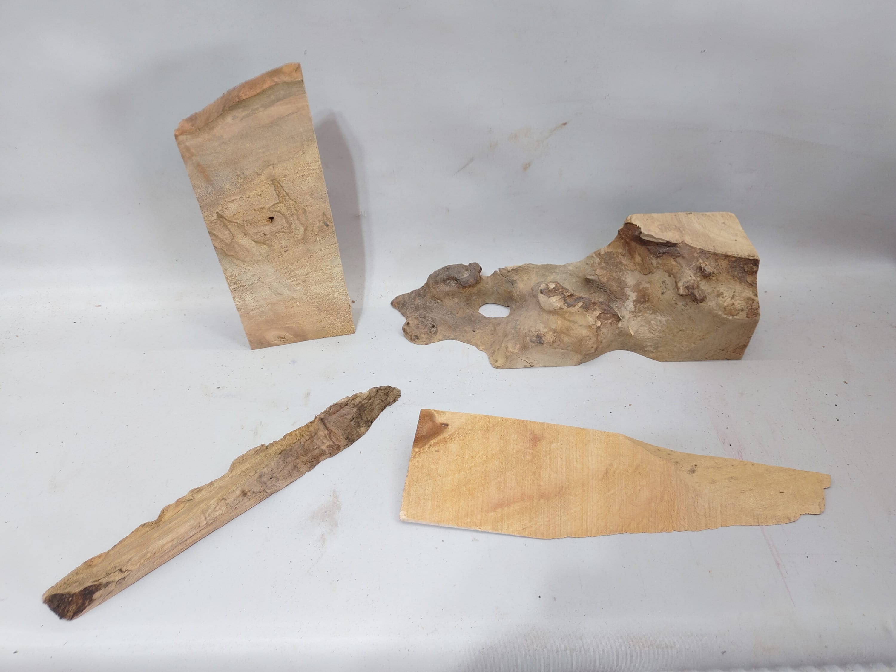 Large Flat Rate Box Filled With Live Edge Mixed Burl Cut-offs Materials ...