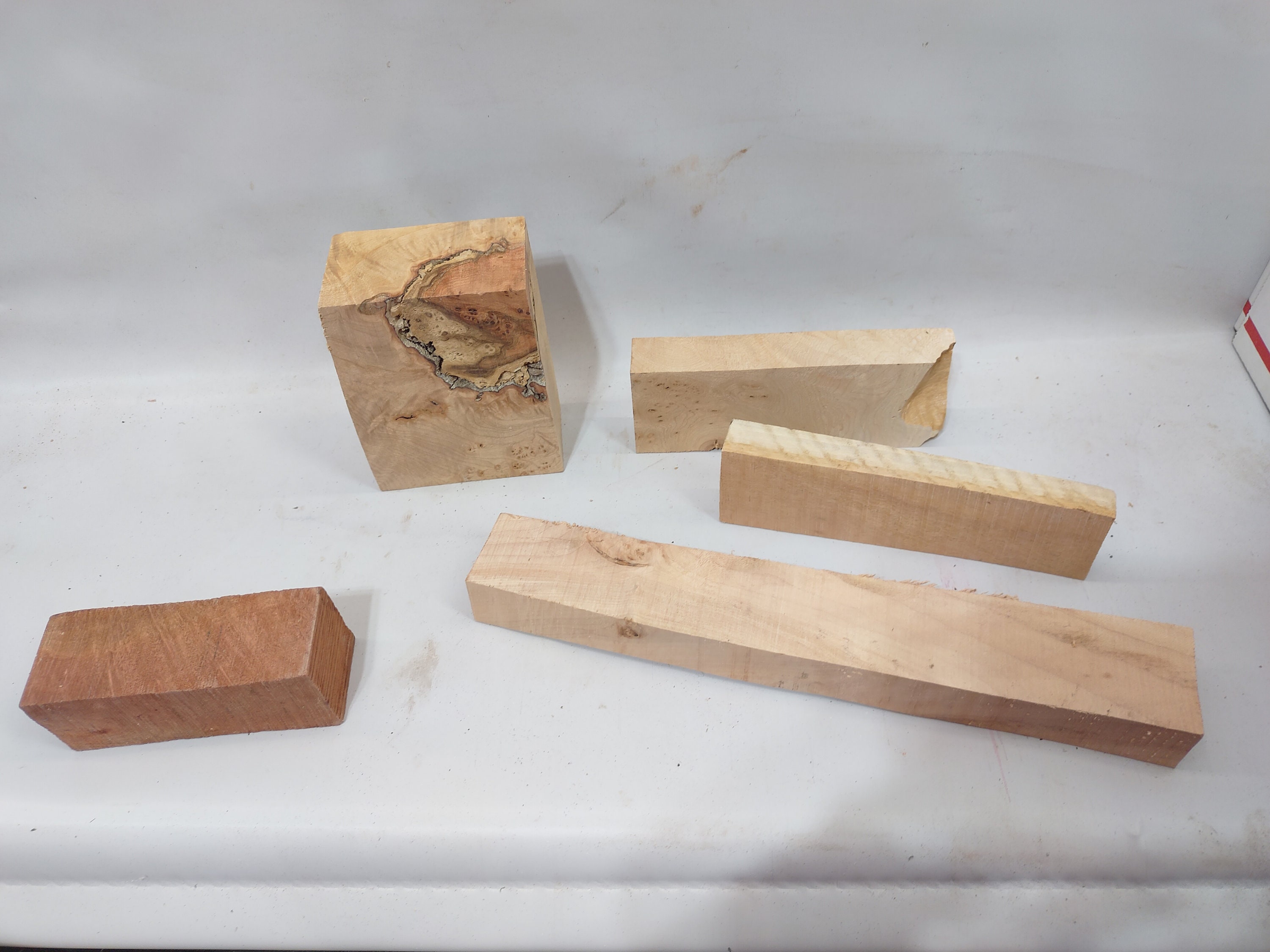 Large Flat Rate Box Filled With Live Edge Mixed Burl Cut-offs Materials ...