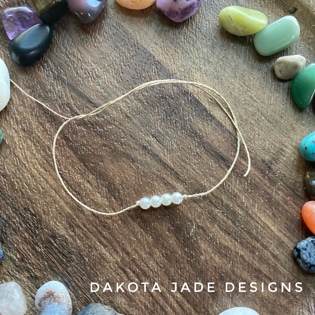 Pearl Wish Bracelet, Wish Jewelry, Hemp Bracelet, Silver Bracelet, Wish ...