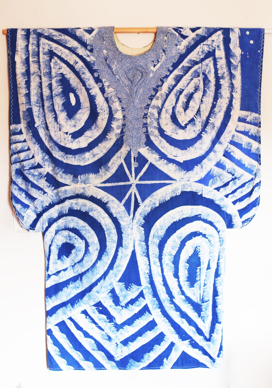 Vintage 1960s Indigo Batik Mumu - Etsy