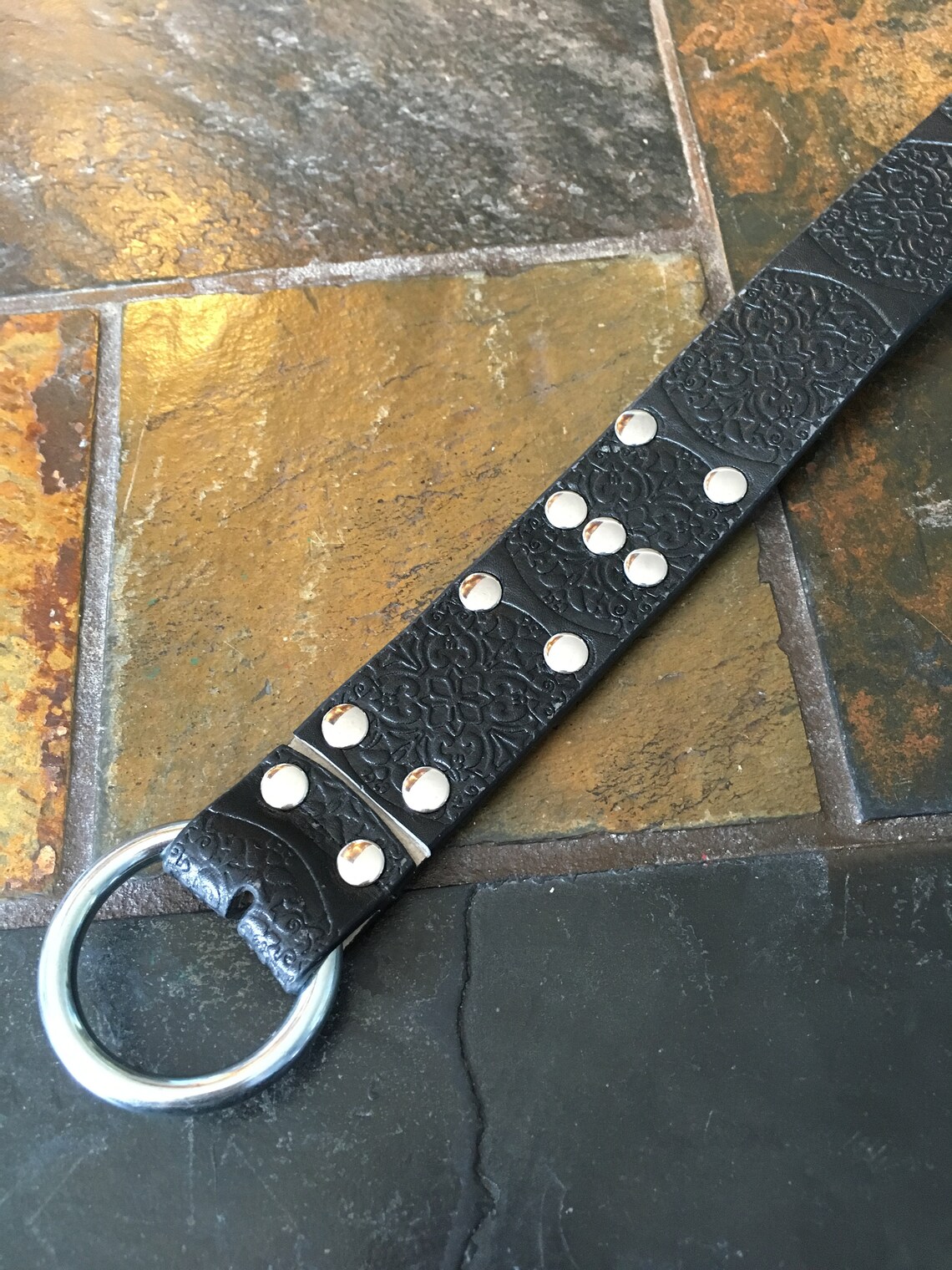 Handmade Looped Leather Embossed Slapper Toy Upcycle Bdsm Impact Play ...