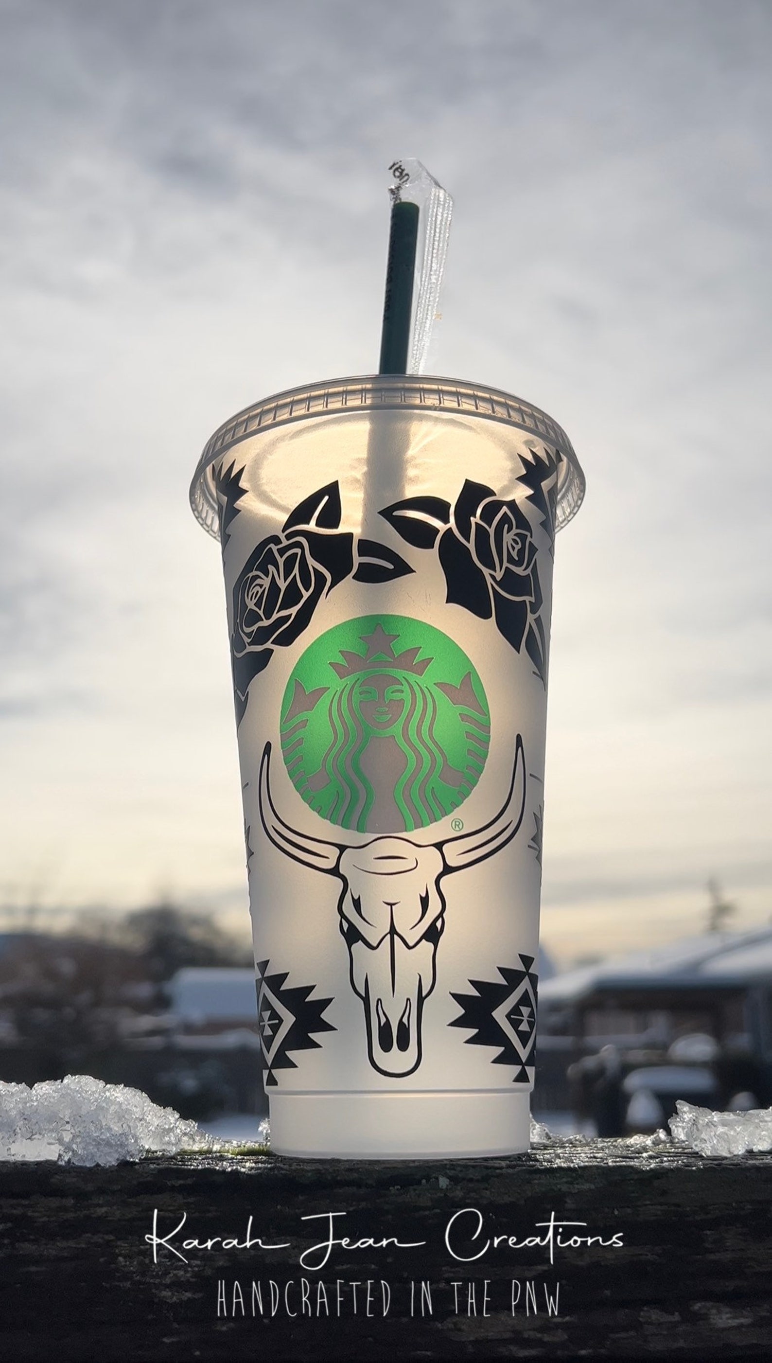 Western Reusable Cold Cup Aztec to Go Cup Country Themed - Etsy