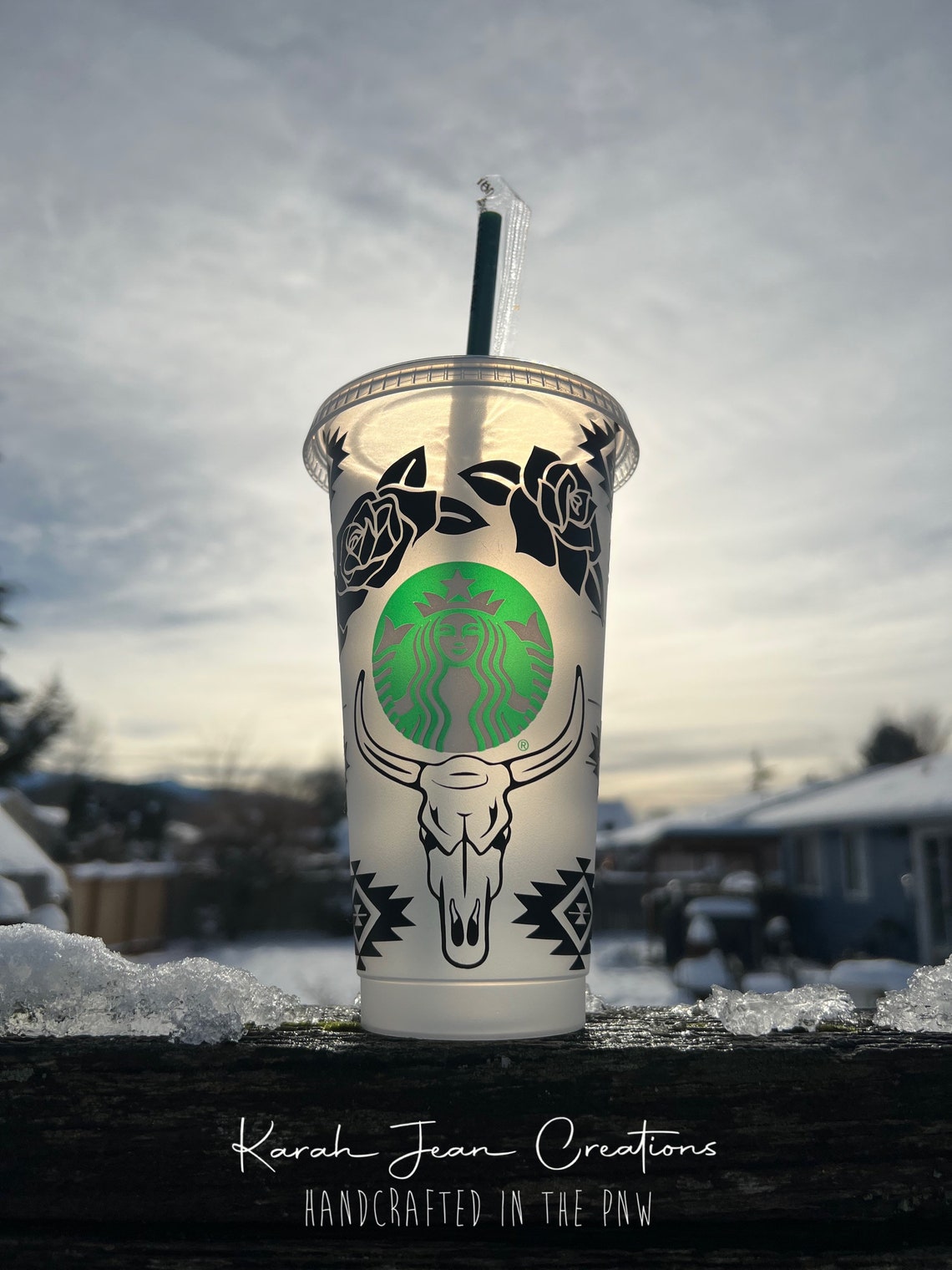 Western Reusable Cold Cup Aztec to Go Cup Country Themed - Etsy