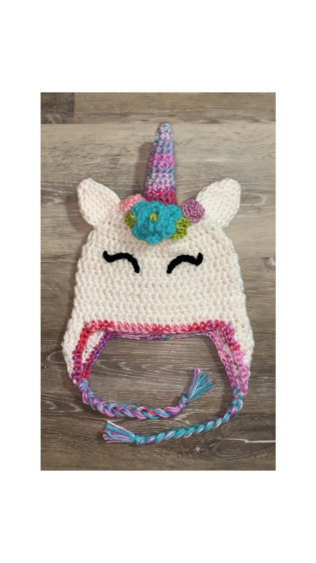 Unicorn Beanie Crochet Unicorn Hat Magical Winter Beanie Rainbow Beanie ...