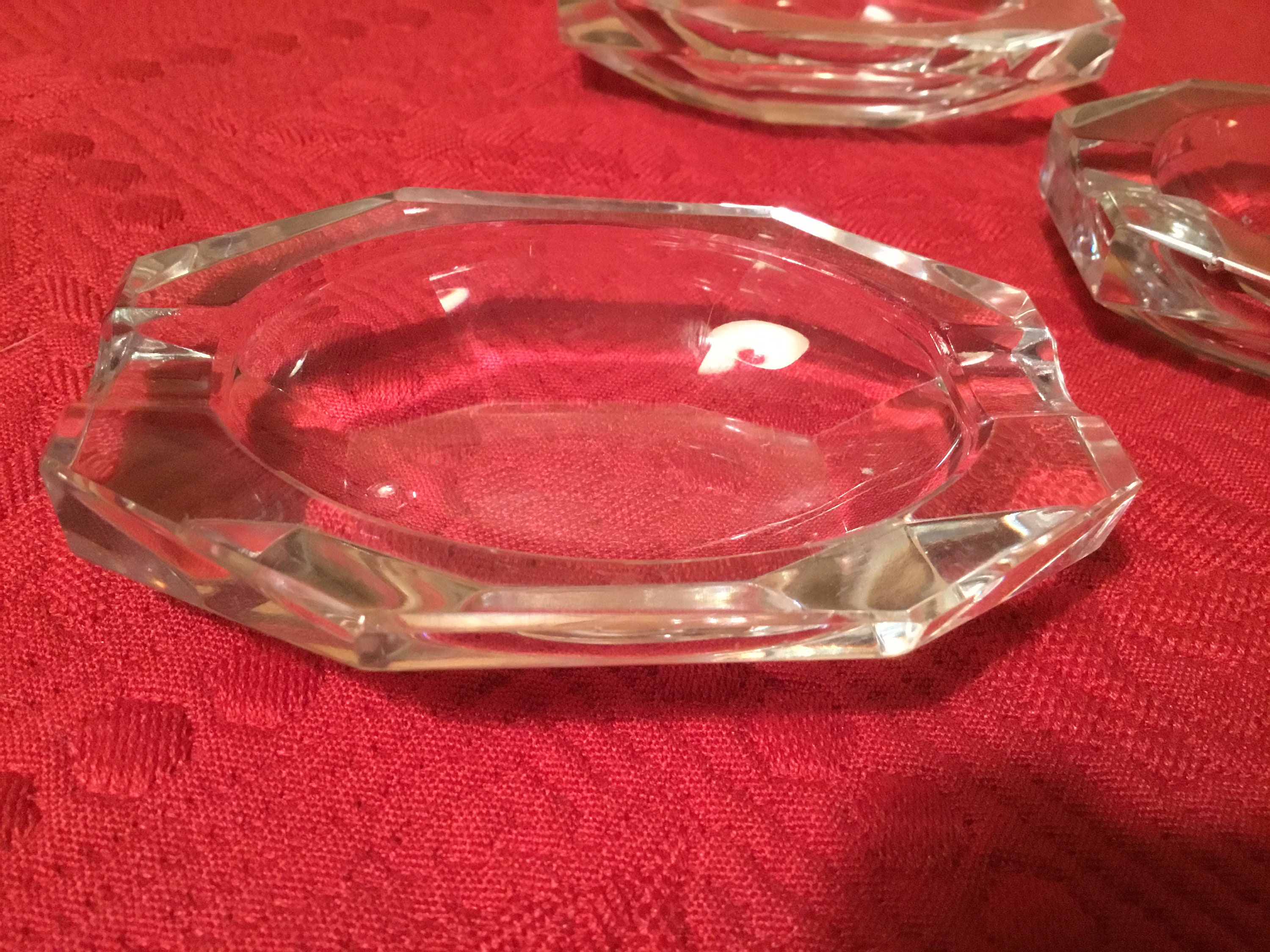 Individual Art Deco Crystal Ashtrays - Etsy