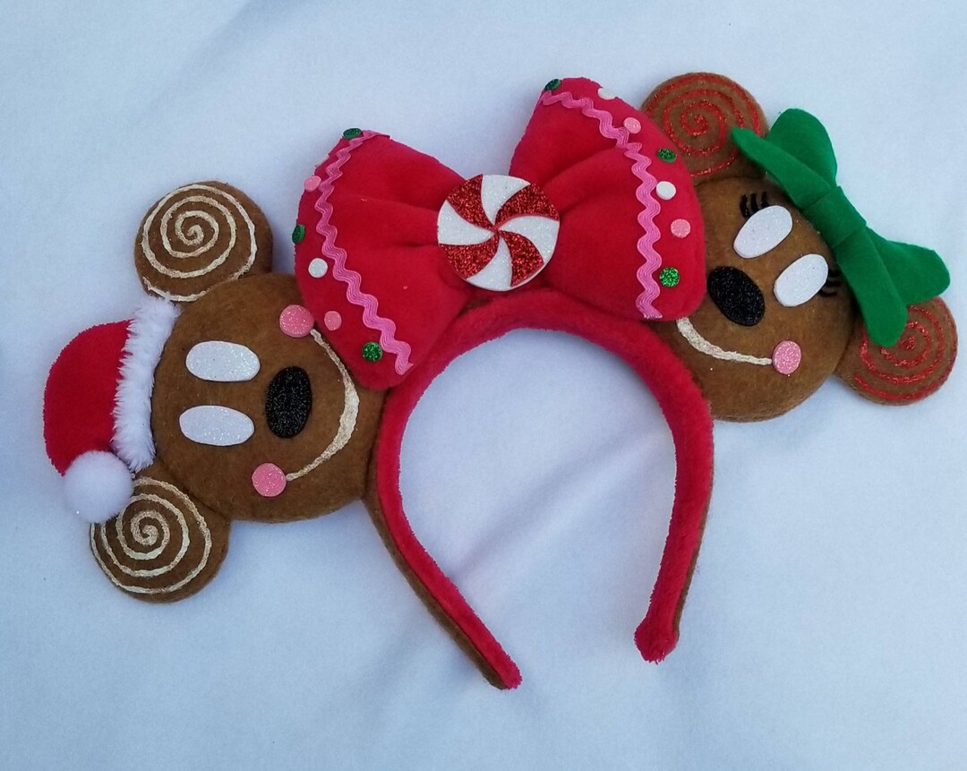 Mickey & Minnie Gingerbread Inspired Ears - Etsy