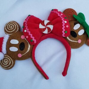 Mickey & Minnie Gingerbread Inspired Ears - Etsy