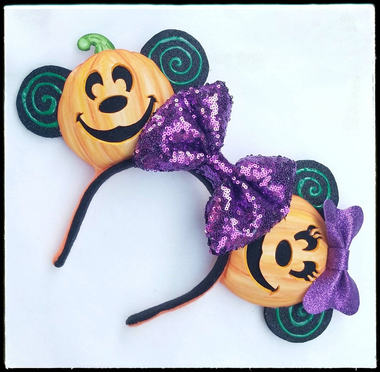 Mickey & Minnie Halloween Time Pumpkin Ears - Etsy