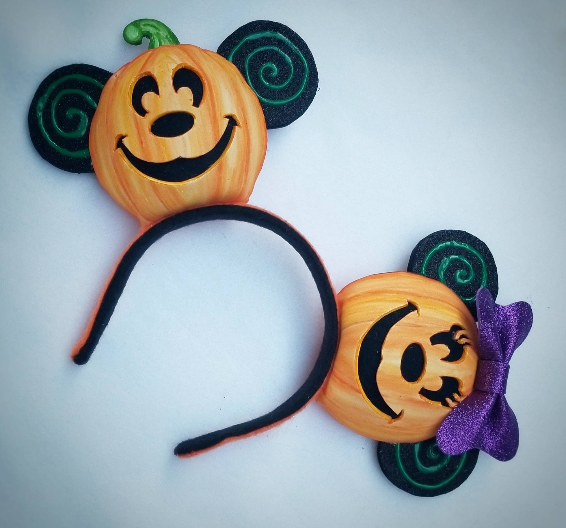 Mickey & Minnie Halloween Time Pumpkin Ears - Etsy