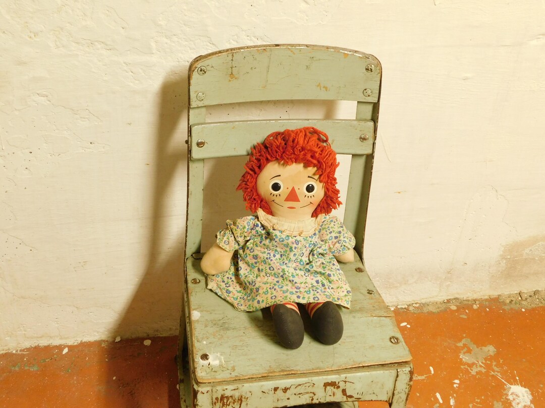 OG Annabelle Raggedy Ann, 15" BIG, 1960s/70s Knickerbocker W/ Music Box ...