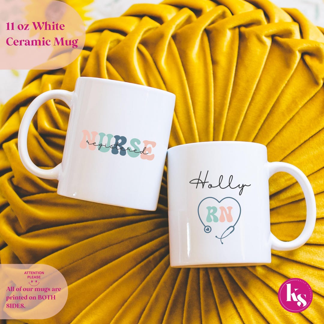 Personalized Nurse RN Name Mug, Custom Meaningful Gift for Nurses ...