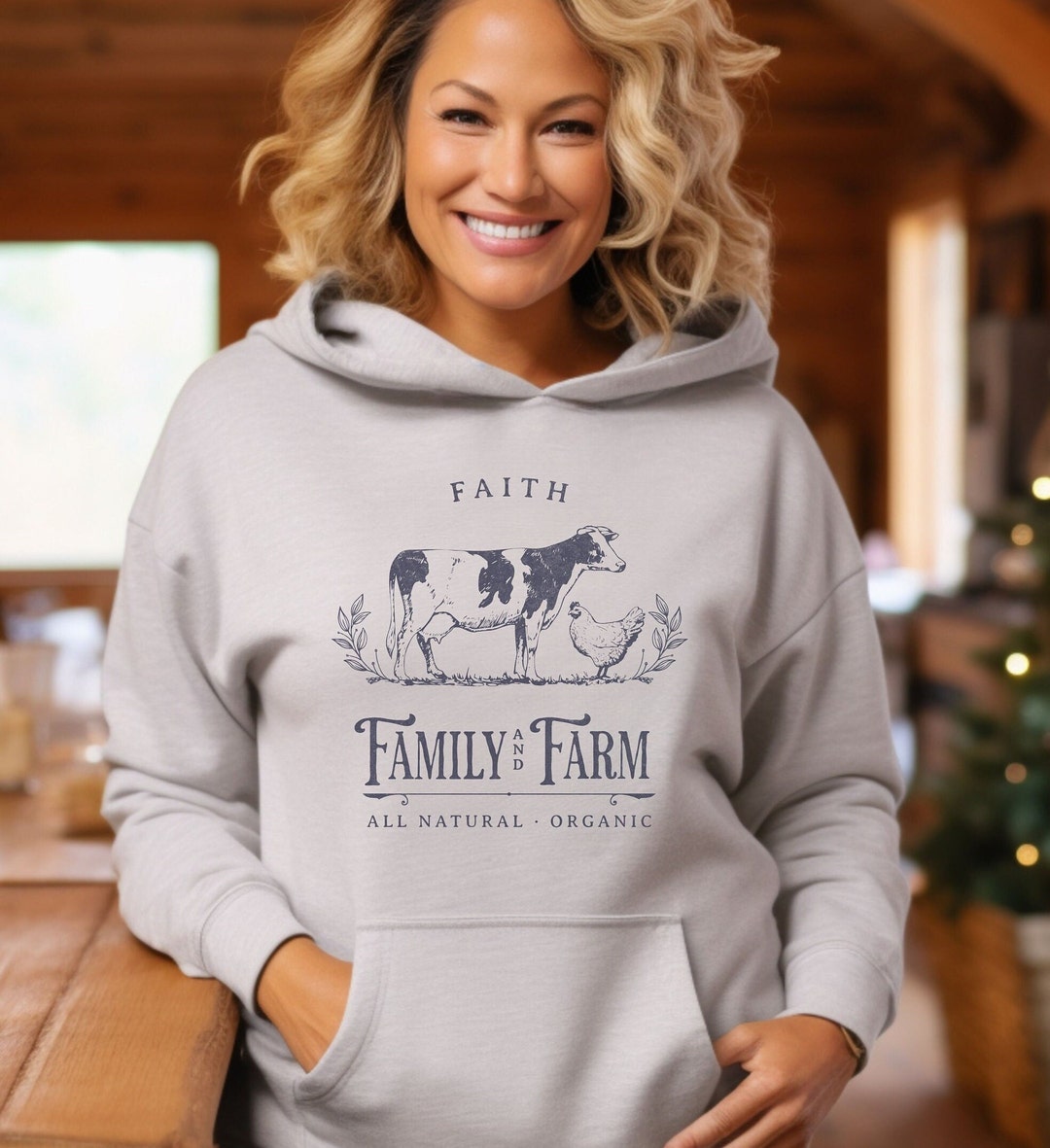 Faith Family Farm Wife Hoodie Gift, Christianity Sweatshirt Merch ...