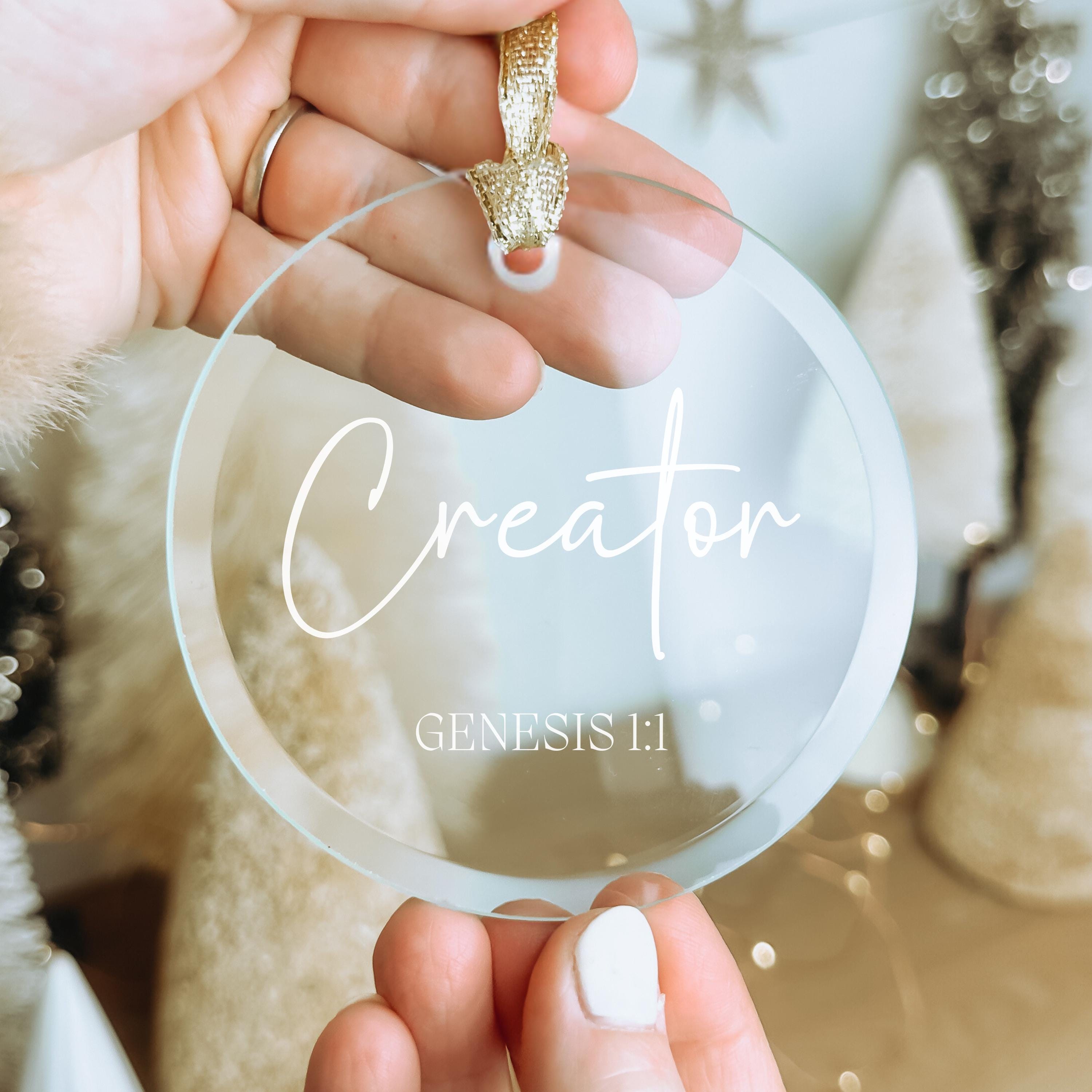 Scriptural Glass Decorative Christmas Ornament, Unique Keepsake ...