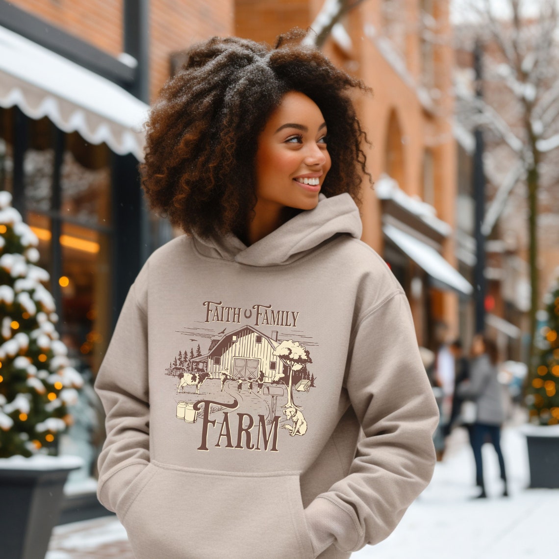 Faith Family Farm Wife Hoodie Gift, Christianity Sweatshirt Merch ...