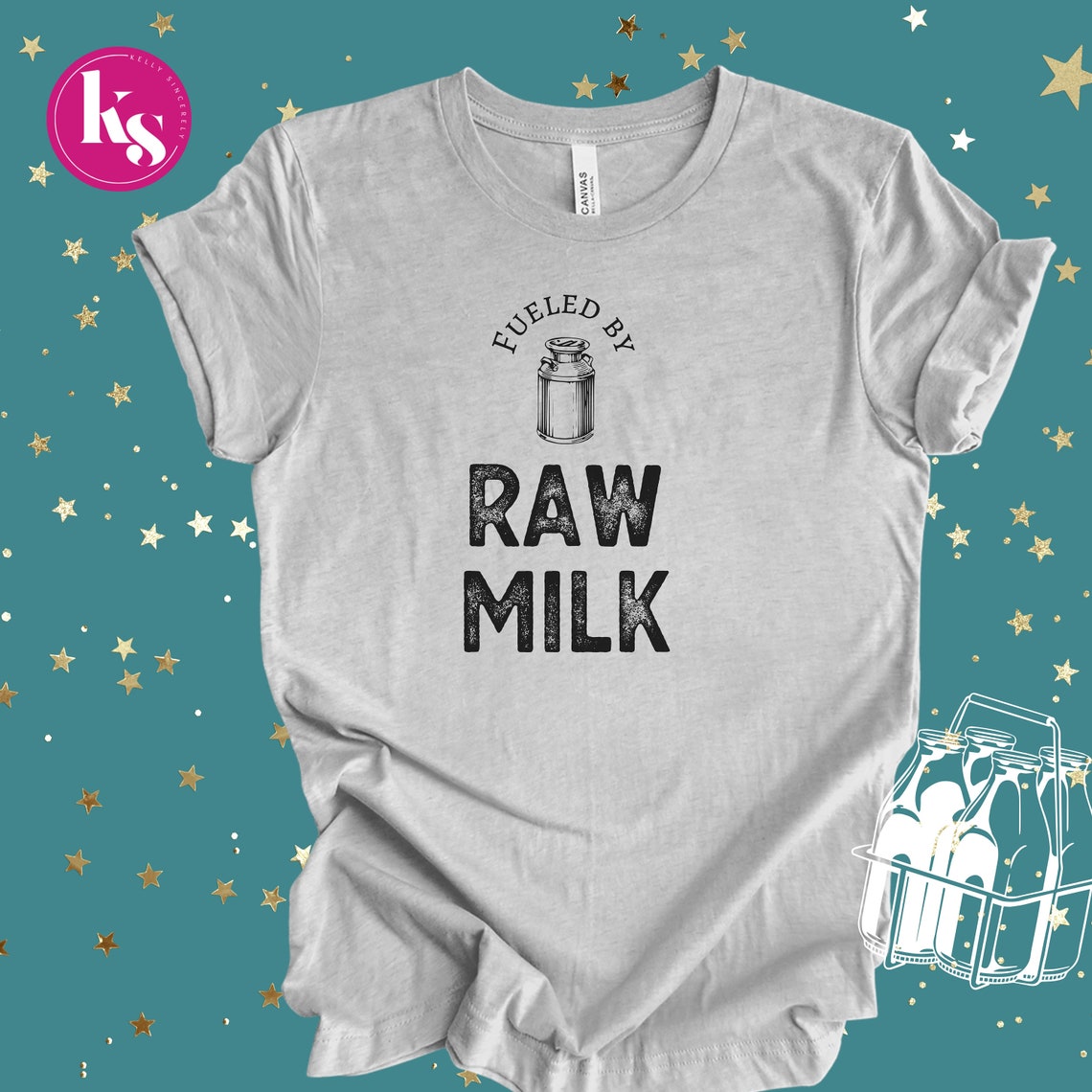 Raw Milk Shirt, Farm Life Tee, Cow Tee, Foodie Shirt, Fueled by Raw ...