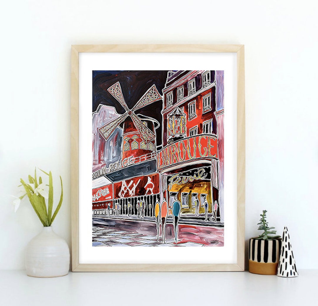 Moulin Rouge Paris Print: Signed Giclée of Acrylic Painting (16x20in ...