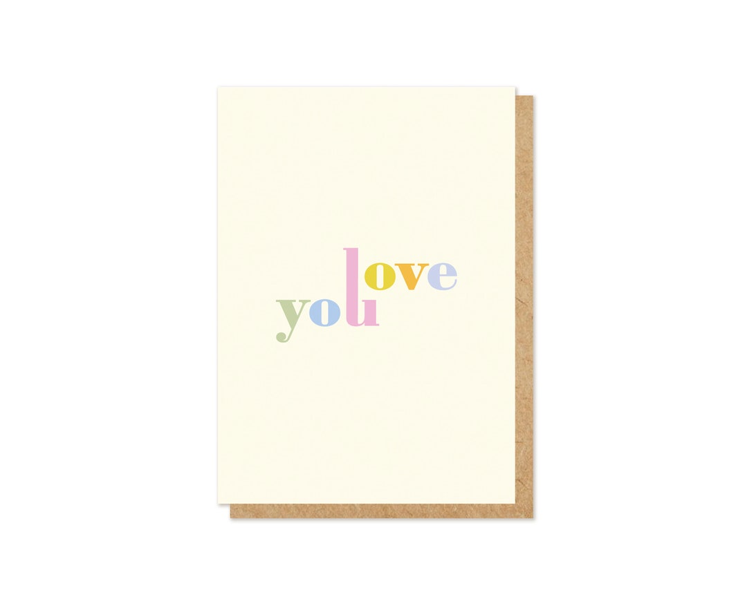 Love You Greetings Card | Love You Valentines Card | Love You ...