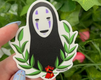 No Face Sticker | No Face Spirited Away | Studio Ghibli Sticker | No ...