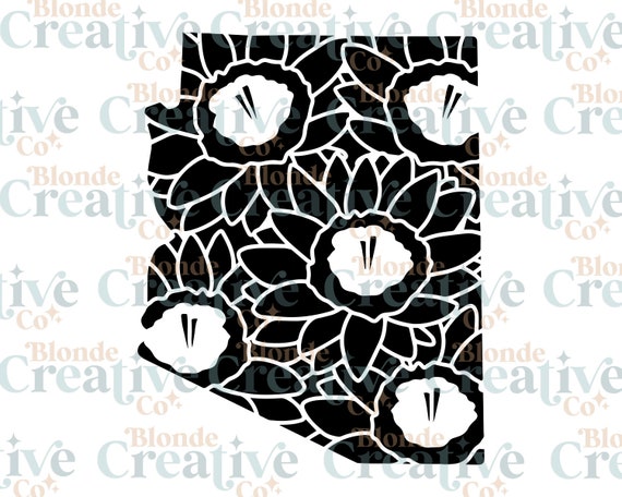 Arizona Saguaro SVG PNG JPEG State Outline State - Etsy