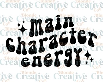 Main Character Energy Png, Retro Png, Sublimation Designs, Digital ...