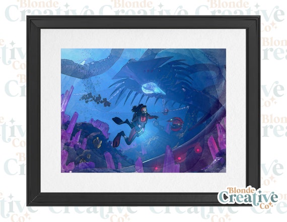 Subnautica Digital Watercolor Print Subnautica Poster - Etsy
