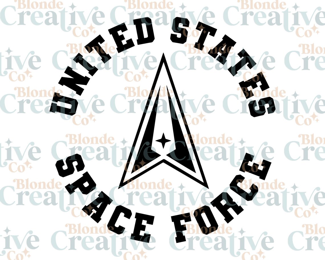 Space Force Logo Circular | SVG, PNG, JPEG - Etsy