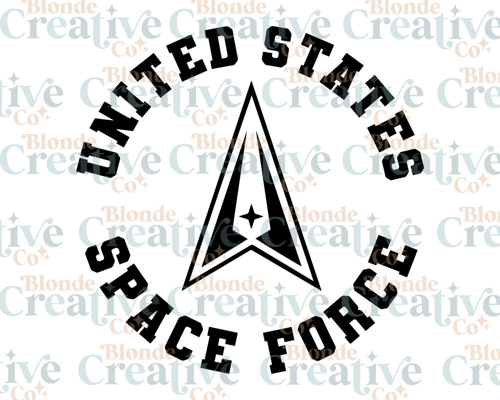 Space Force Logo Circular | SVG, PNG, JPEG - Etsy