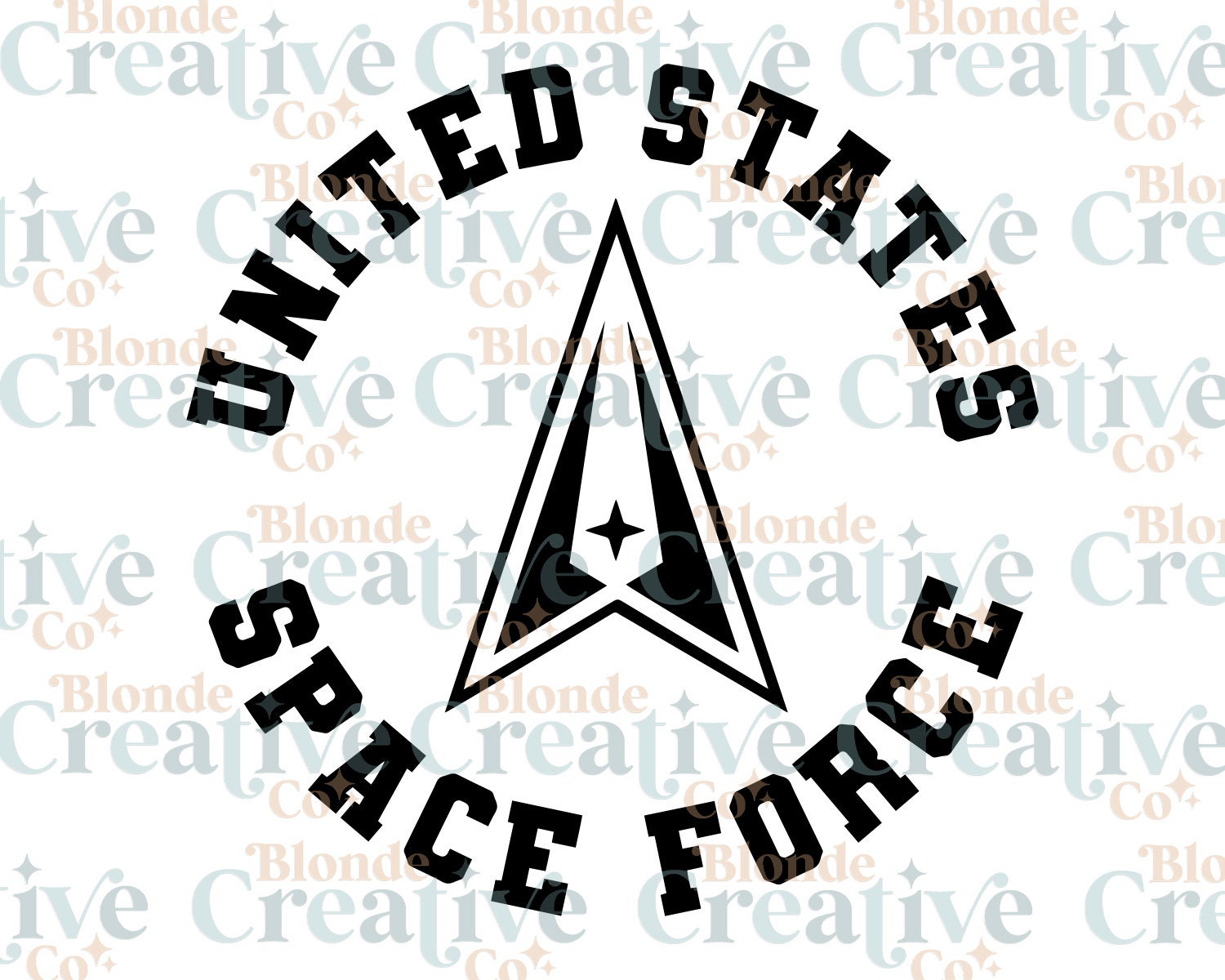 Space Force Logo Circular | SVG, PNG, JPEG - Etsy