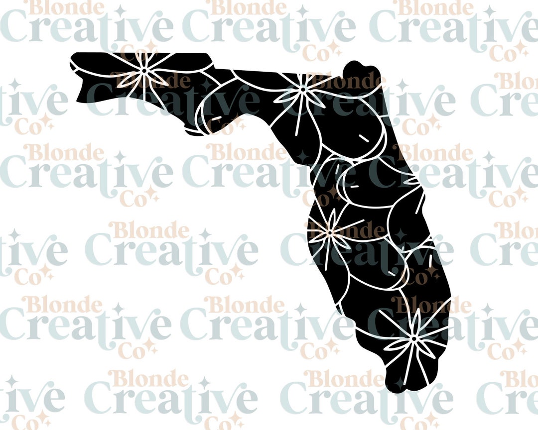 Flor de azahar de Florida / SVG, PNG, JPEG / Contorno del estado / Flor ...