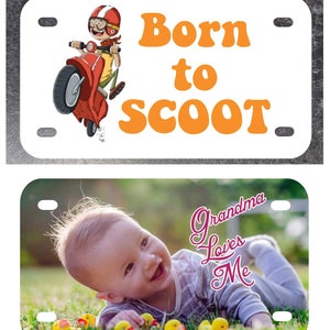 Mini License Plate Personalized Design, Custom Accessory Tag for Bikes ...