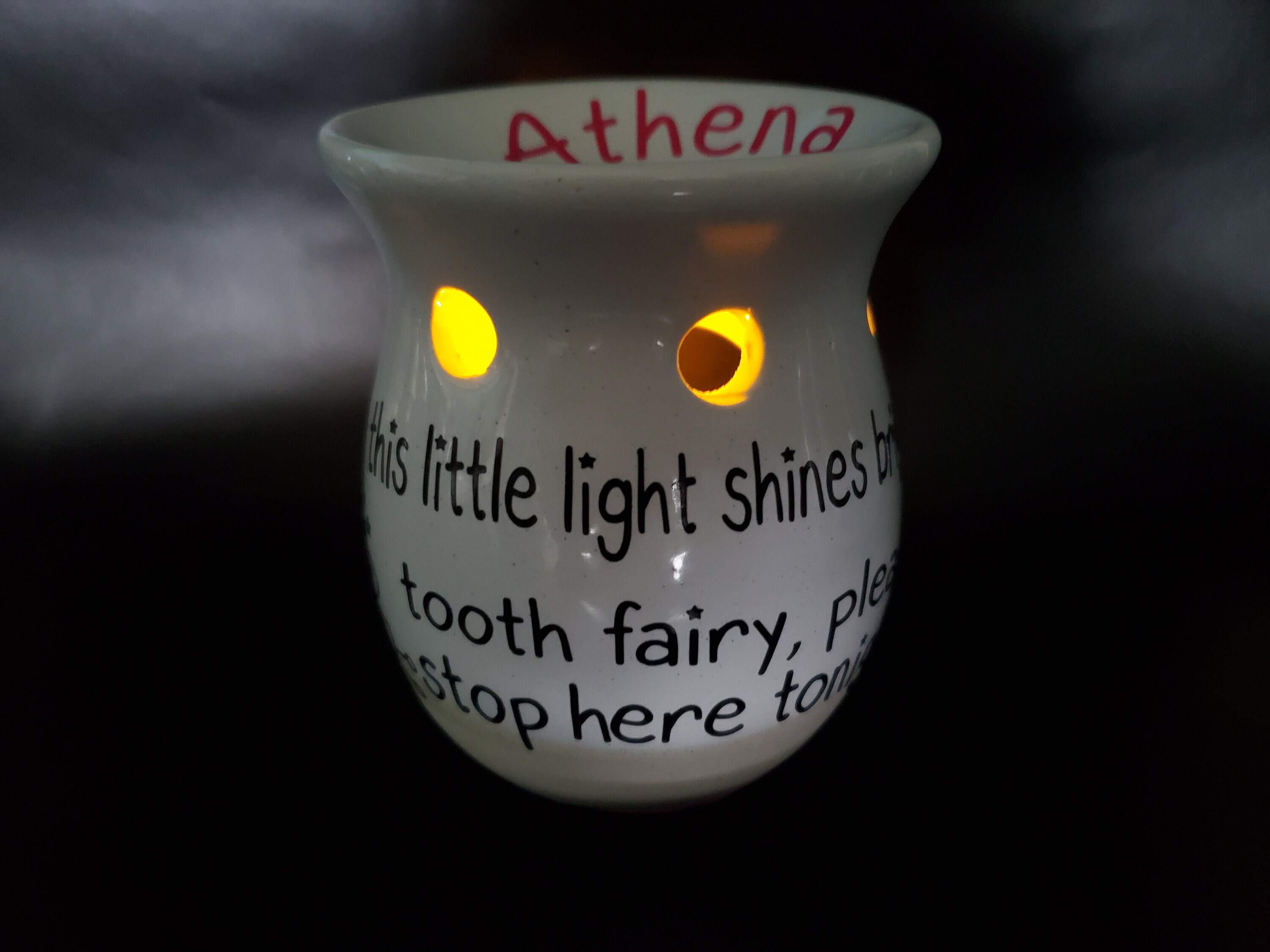 Personalized Tooth Fairy Light Luminary Night Light | Etsy