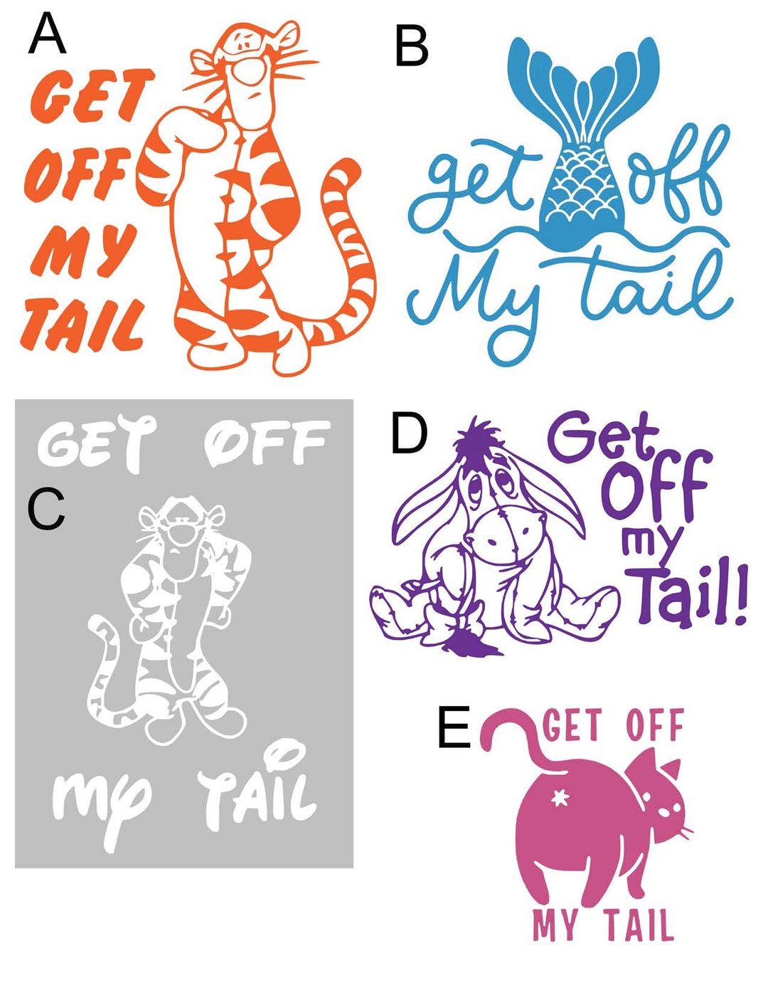 Get off My Tail Vinyl Decal: Car, Laptop Sticker - Etsy