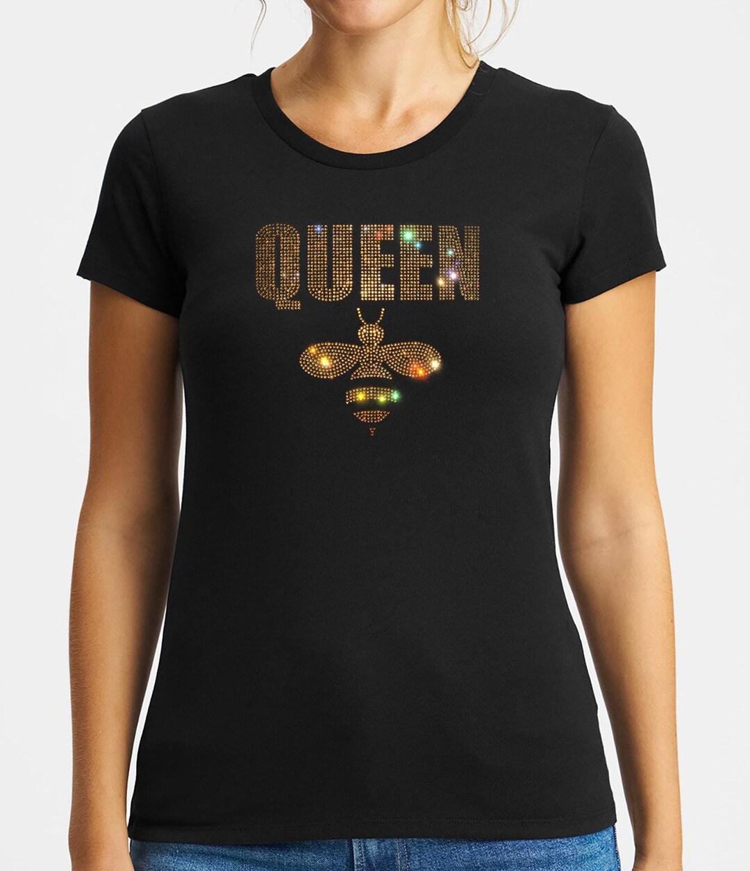 Queen Bee Rhinestone T-shirt, Birthday Shirt, Birthday Gift, Size XS ...
