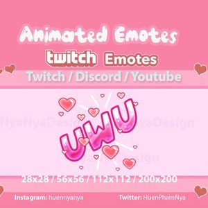 UWU Emote Animated Emote Static Emote Emote for Streamer Discord Emote ...