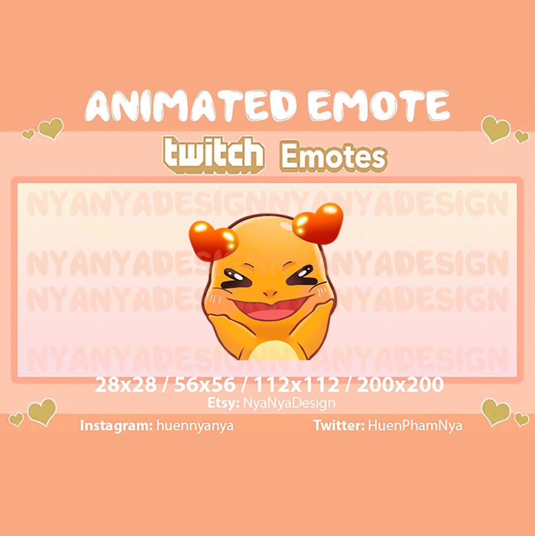 Twitch Animated Emote Kawaii Pokemo Emote Cute Charmander Emote Twitch ...