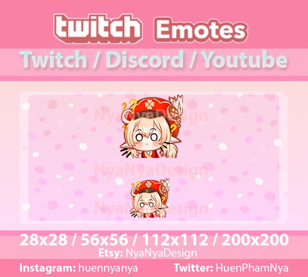 Emotes de Klee Genshin / Emote de Klee / Chibi de Klee / Emote - Etsy ...