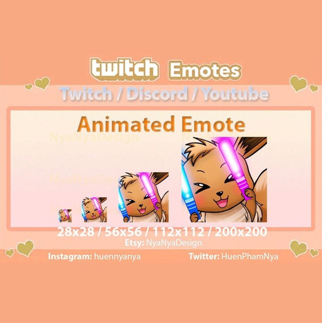 Twitch Animated Emote Pokemo Emotes Eevee Emotes Twitch - Etsy