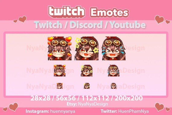 Amber Genshin Impact Emotes / Amber Emotes / Twitch Emotes / | Etsy New ...