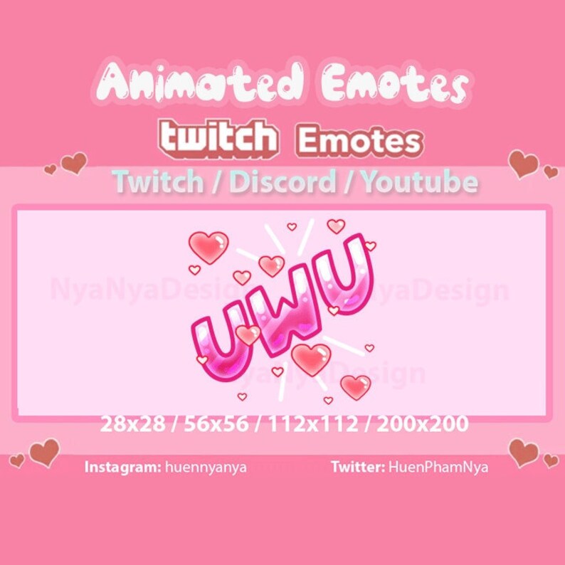 UWU Emote Animated Emote Static Emote Emote for Streamer Discord Emote ...