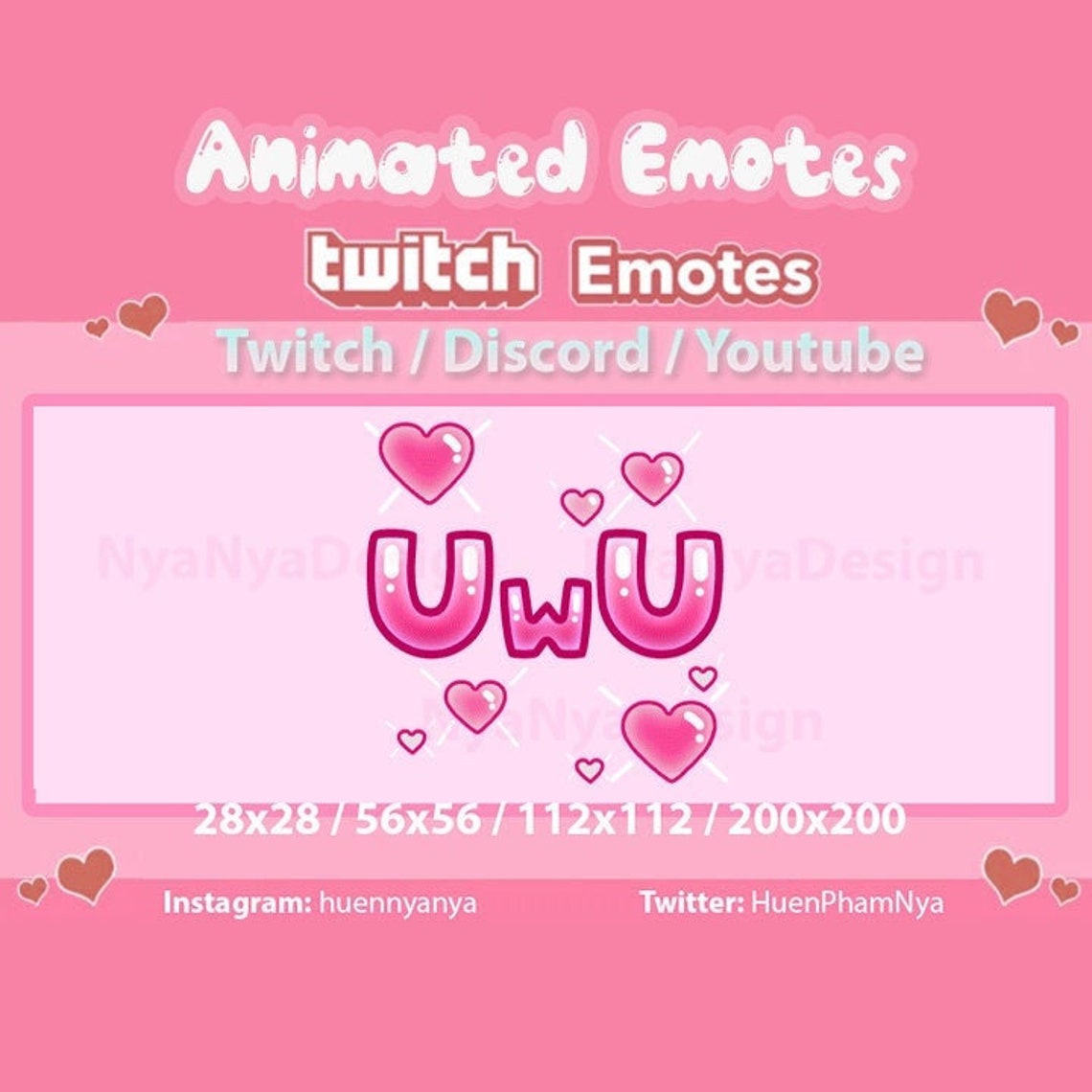 UWU Emote Animated Emote Static Emote Emote for Streamer - Etsy