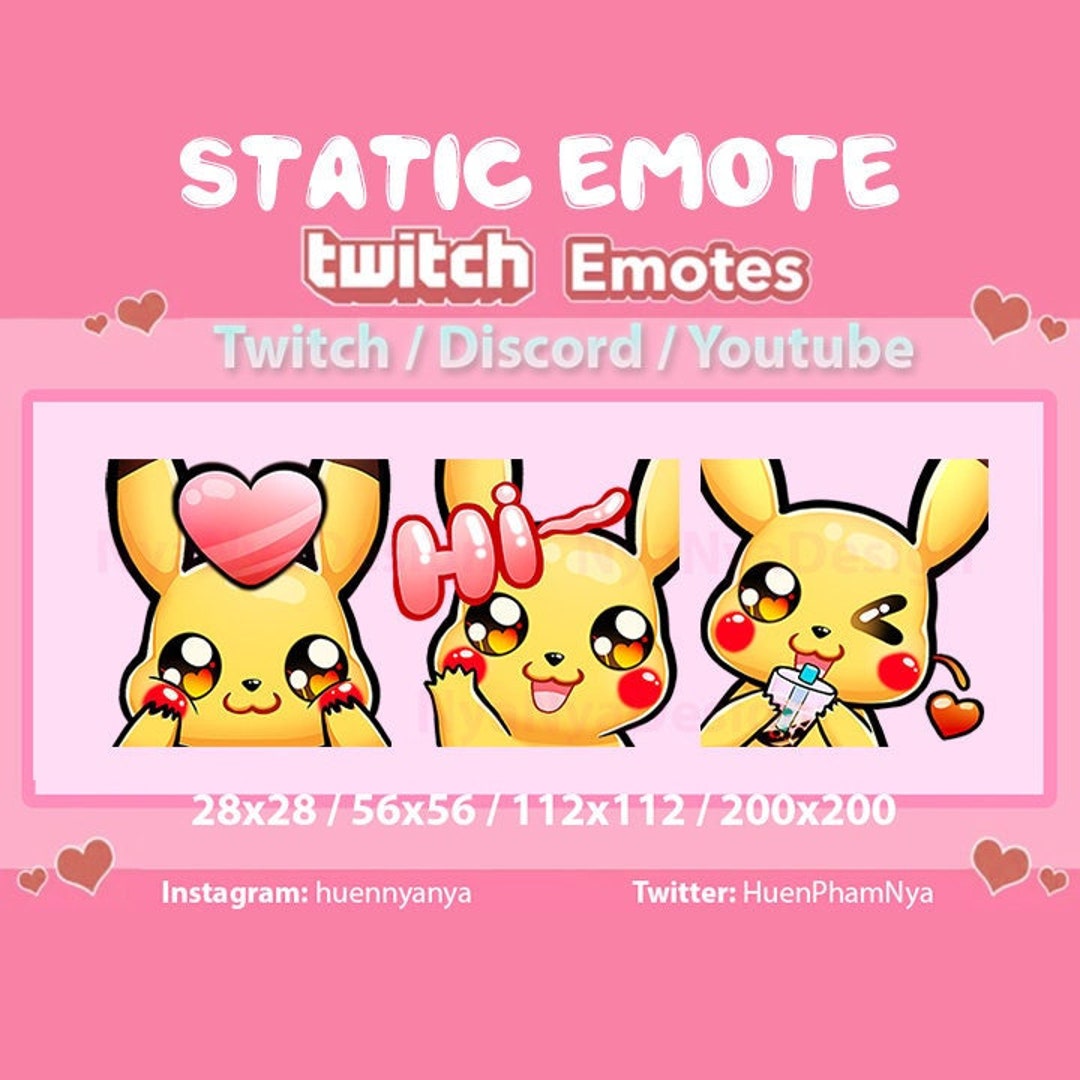 Twitch Static Emote Pokemo Emote Pikachu Emote Twitch Emote Discord ...