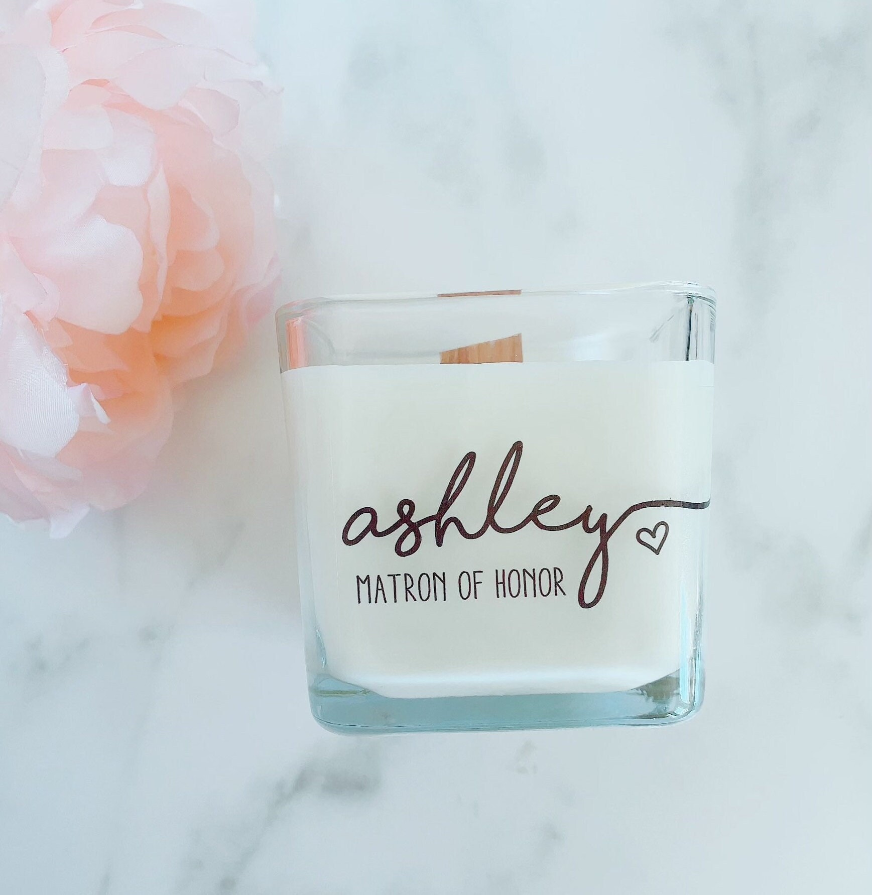 Matron of Honor Candle Matron of Honor Gift Box Personalized Wedding ...