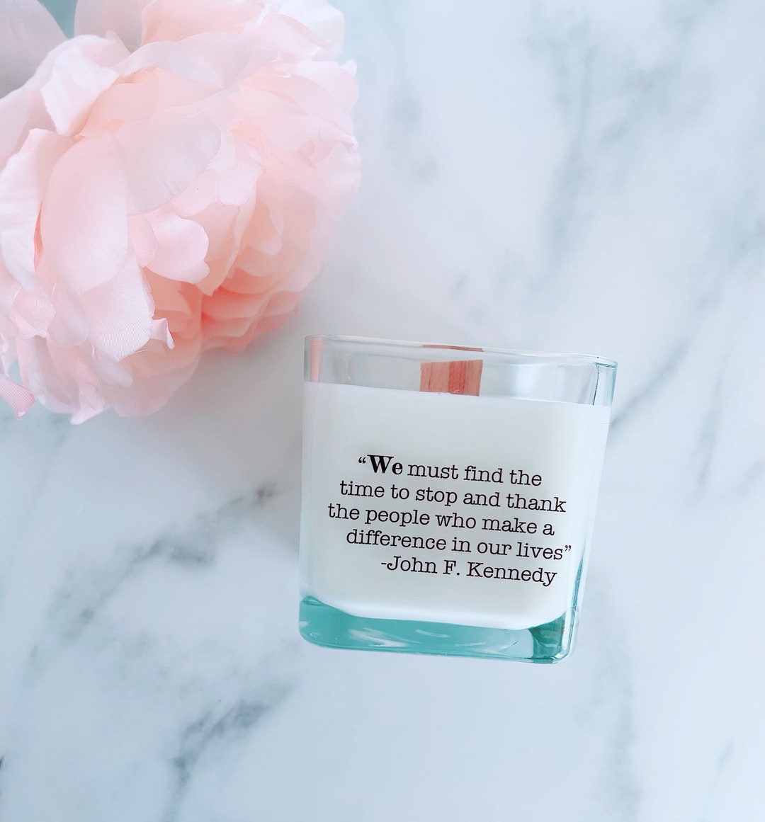 Thank You Candle: JFK Quote, Coconut Wax, Gift Box - Etsy