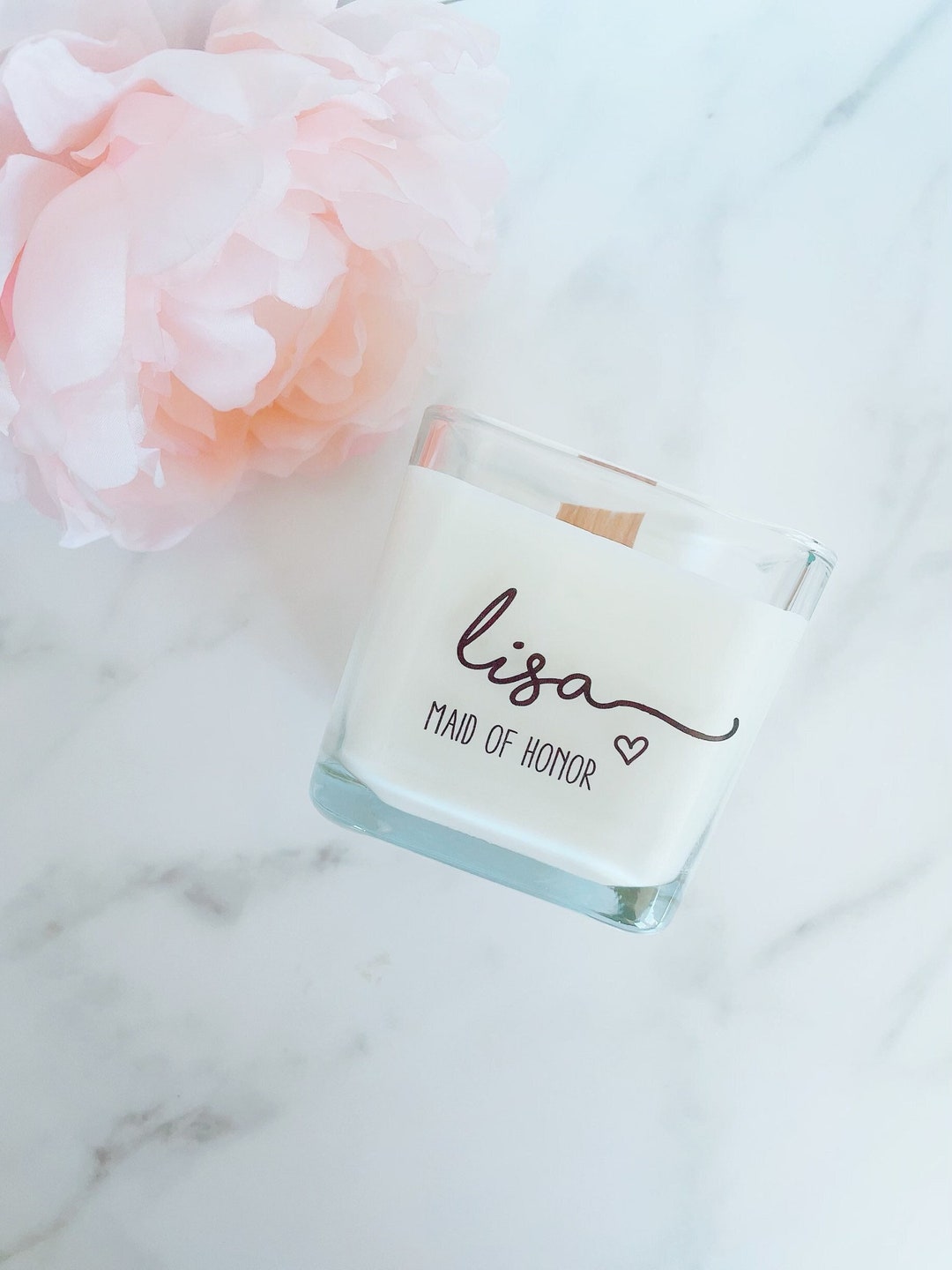 Personalized Maid of Honor Candle Gift Box: Wedding Proposal Candle - Etsy