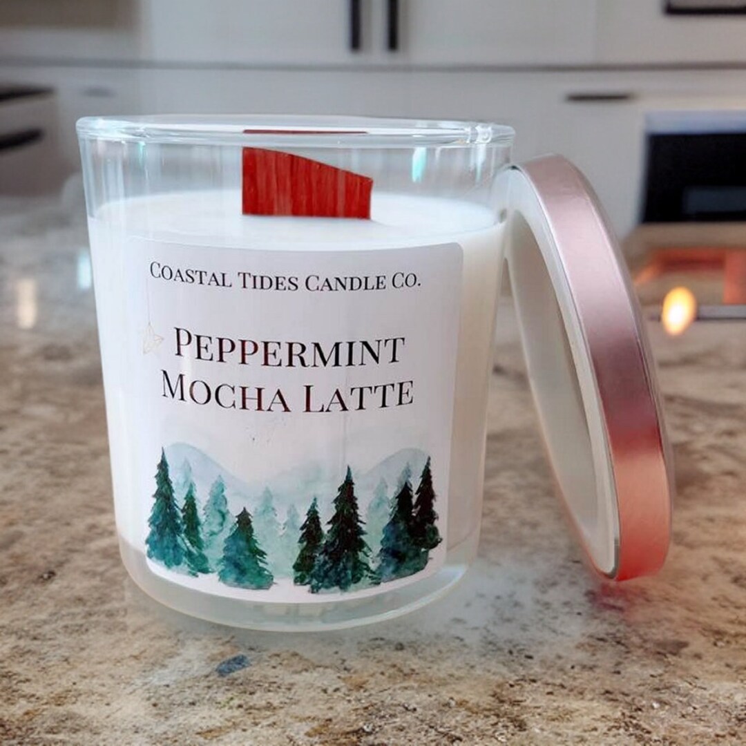 Peppermint Mocha Latte Candle Starbucks Candles Holiday Coffee Candles ...