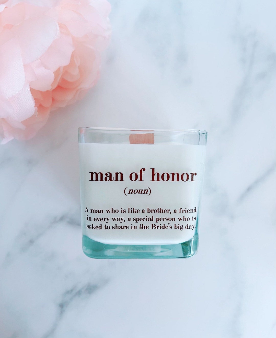 Man of Honor Candle: Wedding Proposal Gift Box - Etsy