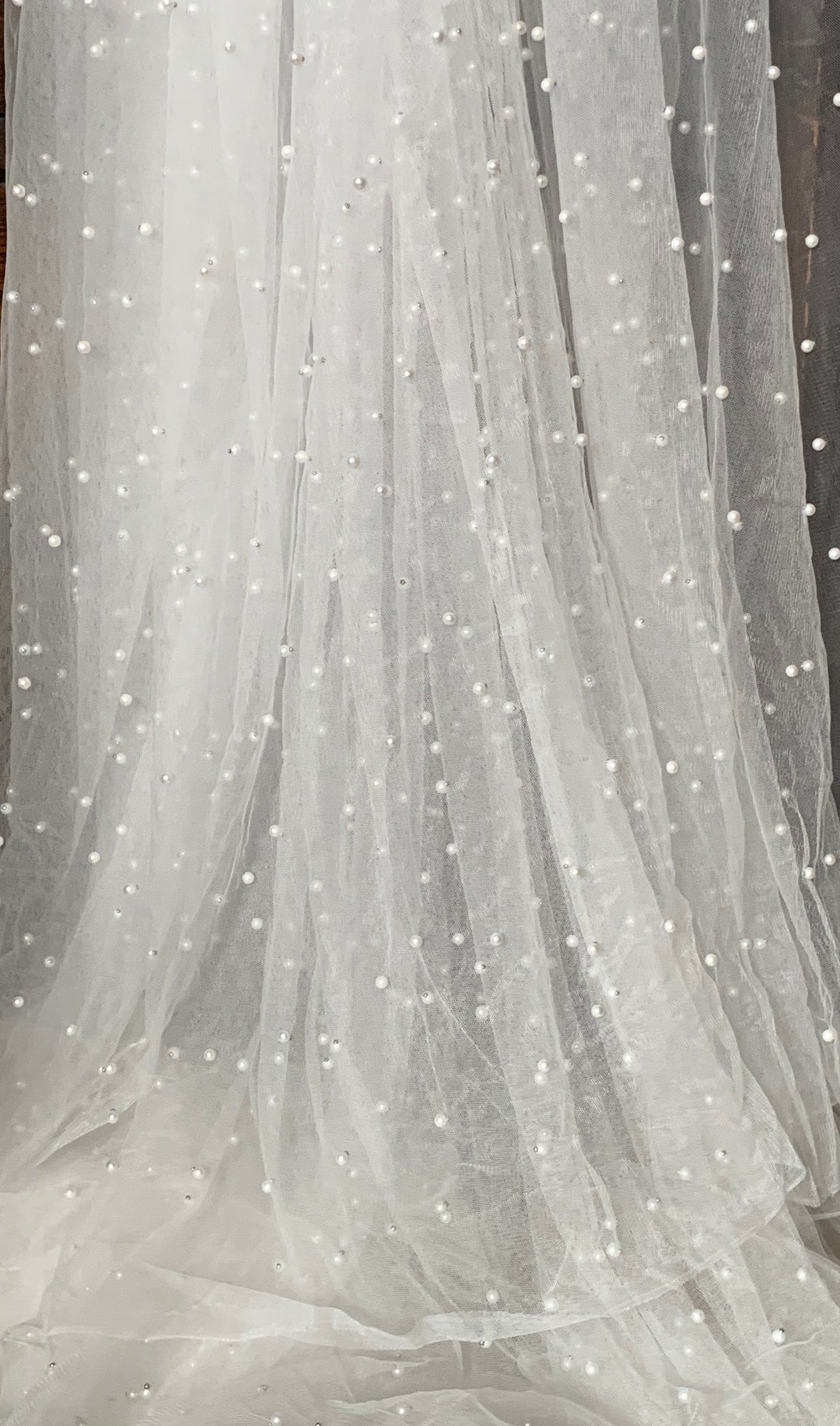 Ivory Pearl Tulle Lace Net Fabric 60” Wide Price 1 Yard - Etsy