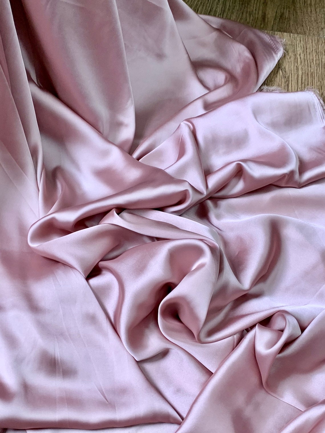 Dusty pink silky smooth charmeuse satin fabric 58wide price 1 | Etsy