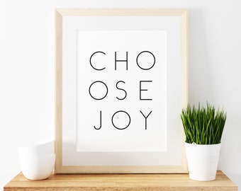 Choose Joy Printable Wall Art - Etsy